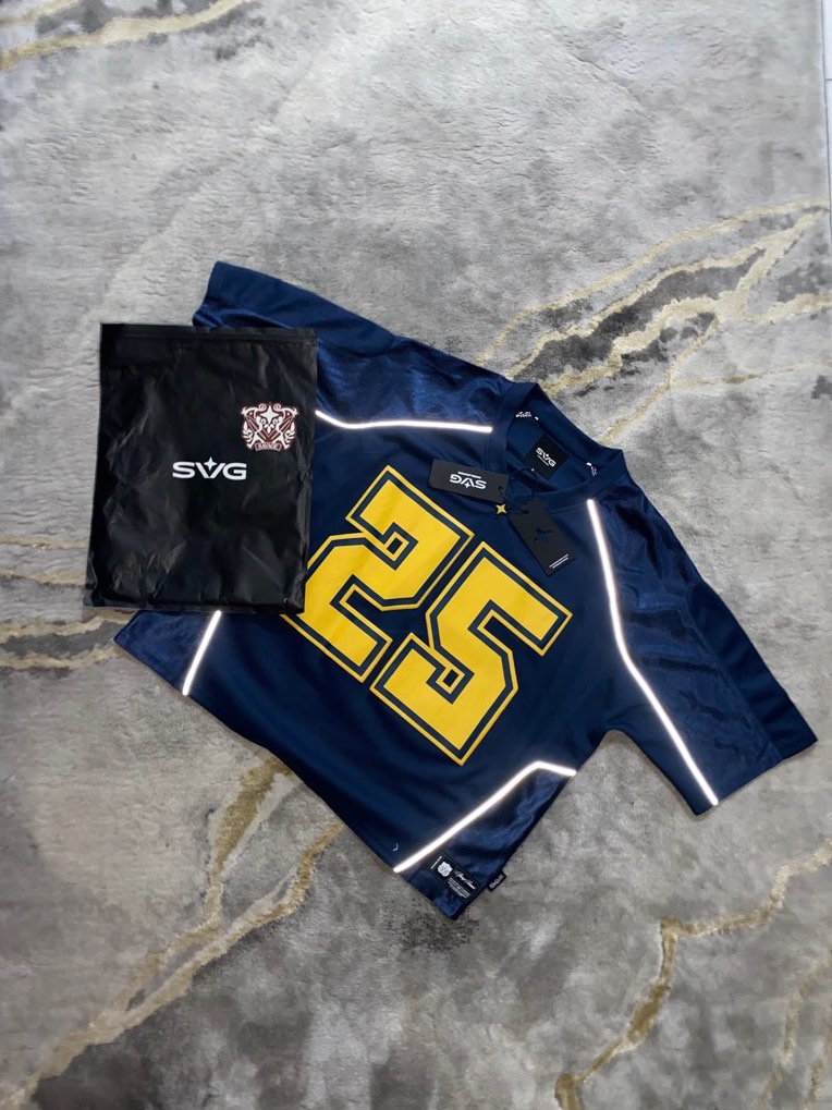 SVG mesh jersey navy (s), Men's Fashion, Tops & Sets, Tshirts & Polo ...