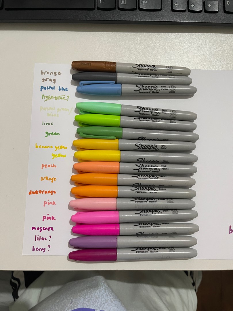 [TAKE ALL] Sharpie Fine Point Permanent Markers, Hobbies & Toys ...