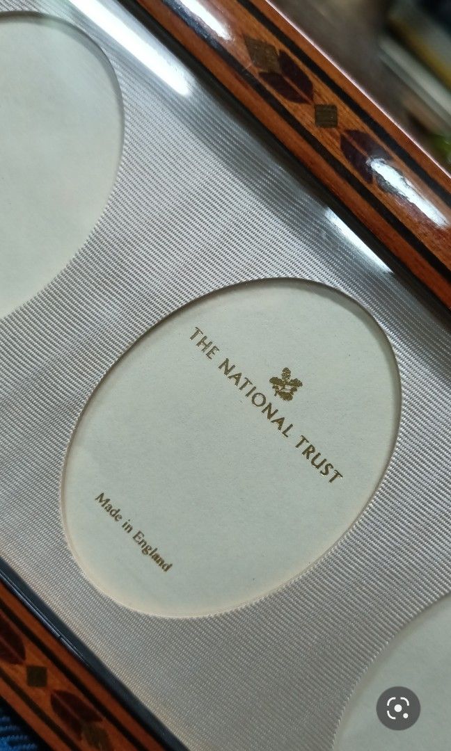 The national trust wood marquetry photo frame vintage made in england ...