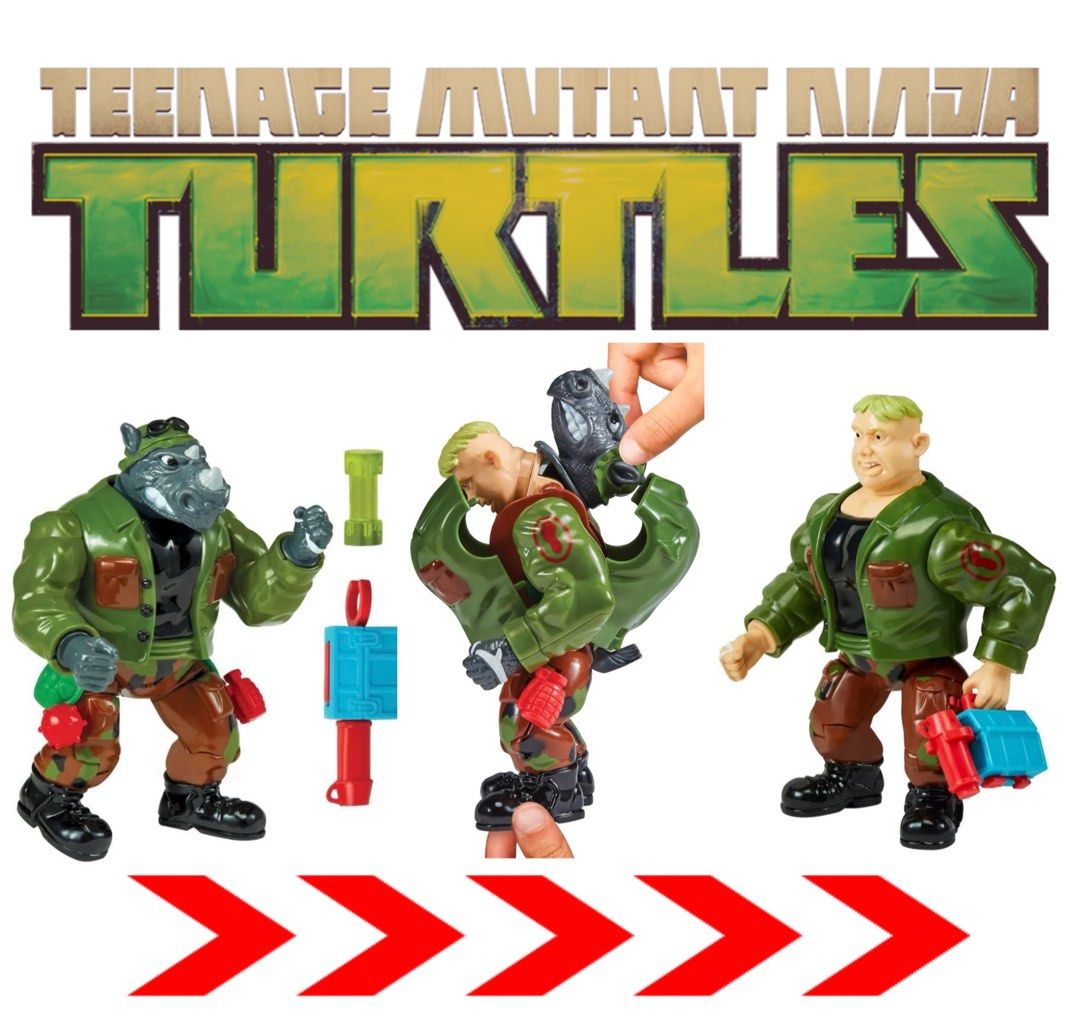 TMNT Teenage Mutant Ninja Turtles Classic Mutatin / Mutation Rocksteady ...