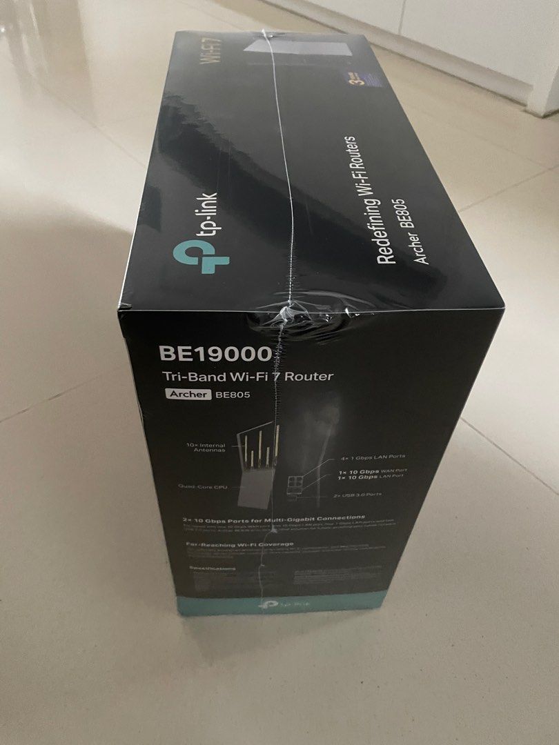 TP-Link BE19000 Archer BE805 Tri-Band Wifi 7 Router, Computers & Tech ...