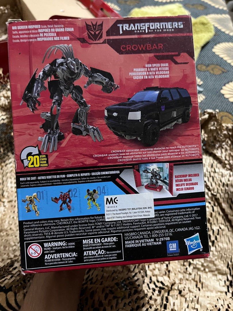 Transformers Studio Series Dark Of The Moon Crowbar Figure (Brand New), Hobbies & Toys, Toys ...