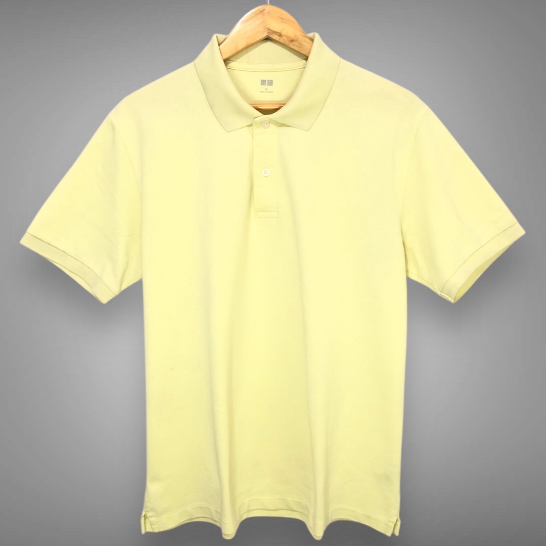 UNIQLO DRY PIQUE LIGHT YELLOW POLO SHIRT, Men's Fashion, Tops & Sets ...