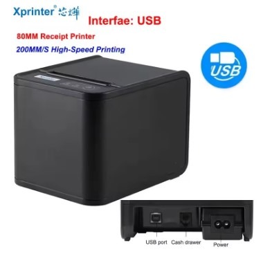 USB Receipt Printer 80mm with Auto Cutter POS Thermal Printer for ...