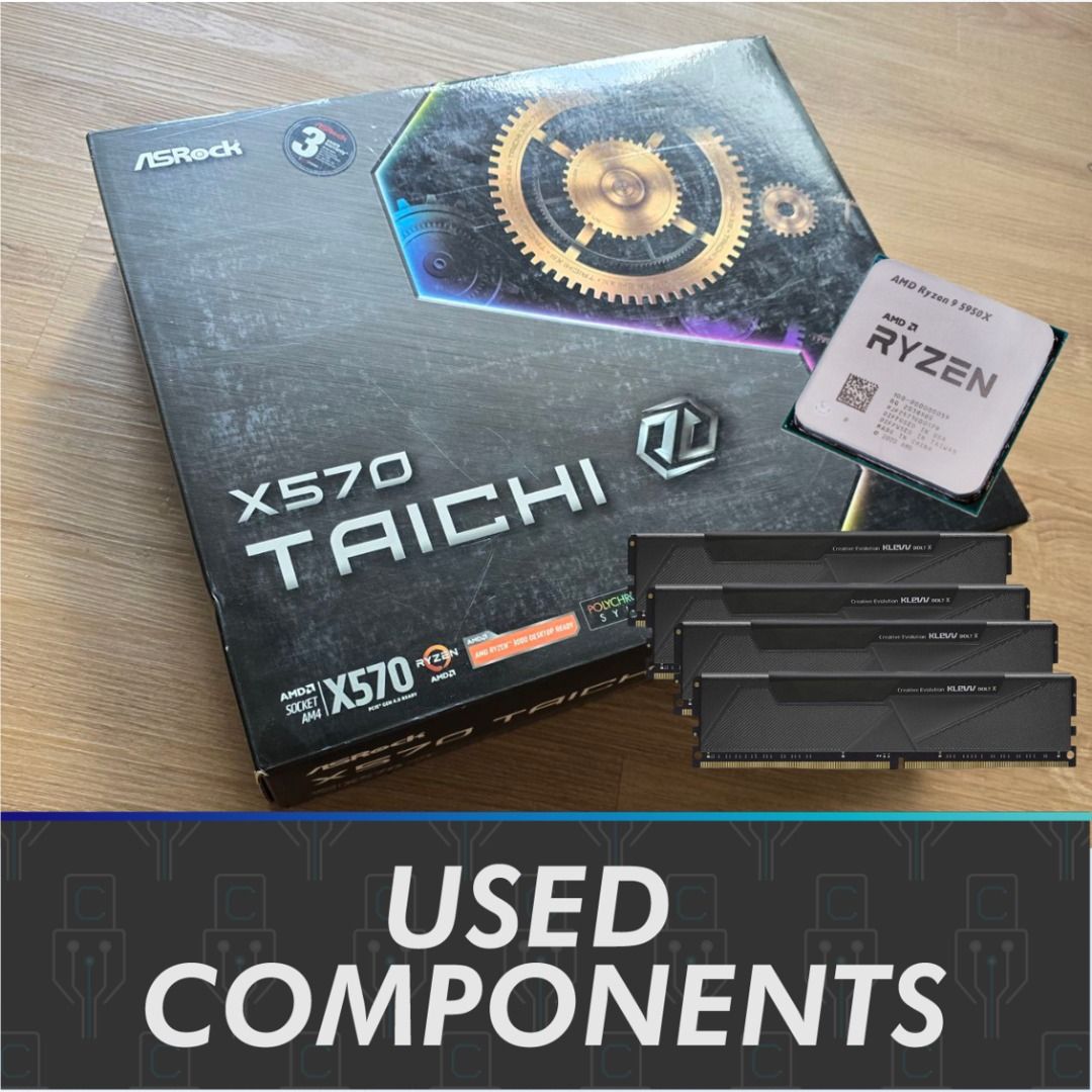 [USED] AMD Ryzen 9 5950X + ASRock X570 Taichi + 64GB 3600MHz DDR4 (CPU+Motherboard+RAM Set ...