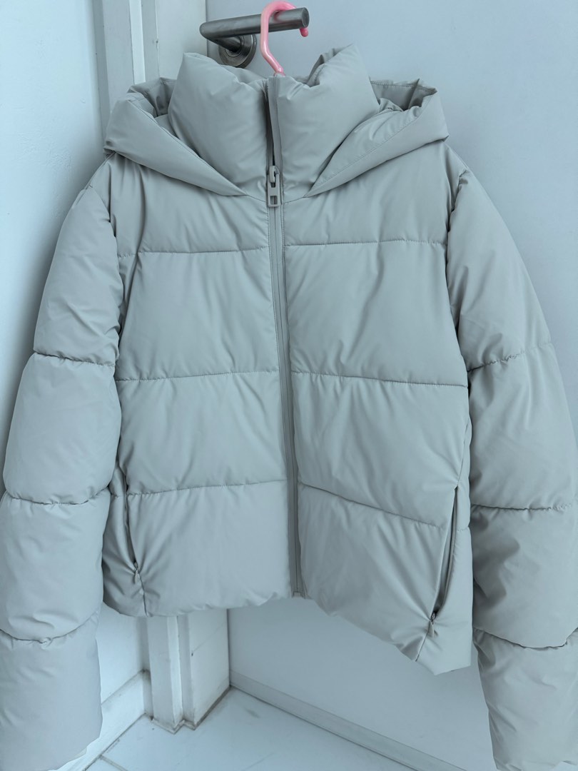 Zara size S beige puffer jacket anorak, Women's Fashion, Coats, Jackets and Outerwear on Carousell
