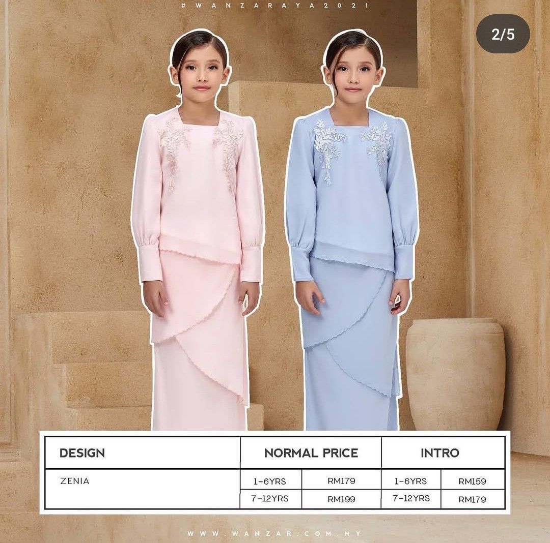 Zenia kurung by wanzar, Babies & Kids, Babies & Kids Fashion on Carousell