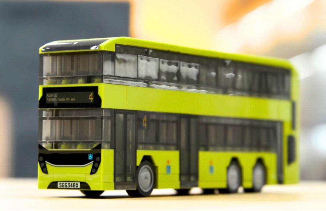 $10！lego巴士 TinyX佳樂專 - 新加坡巴士 E500MMC 12.5m (綠), 興趣及遊戲, 玩具 & 遊戲類 - Carousell