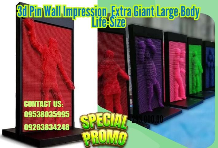 3d Pin Wall Impression Extra Giant Large Body Life-Size, Commercial ...