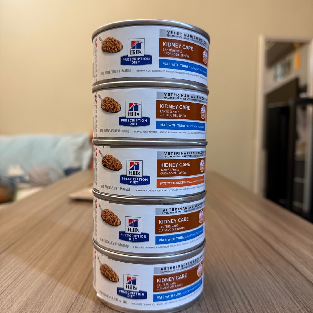 全新 156g Hill’s k/d 腎貓 腎病濕糧 吞拿魚肉醬 雞肉肉醬, 寵物用品, 寵物食品 - Carousell
