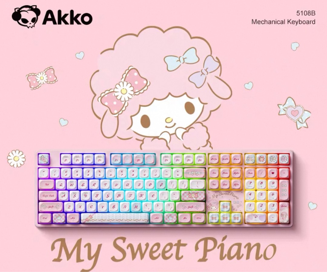 AKKO X SANRIO MY SWEET PIANO MECHANICAL KEYBOARD 5108B ( TYPE C WIRE ...