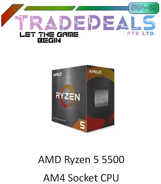 AMD Ryzen AM4 Socket CPU, 5500, 5600, 5600G, 5600X, 5700G 5700X, 5800X ...