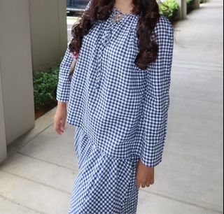 Baju raya Baby blue (brand PUTERI: Aeon) , Women's Fashion, Muslimah ...