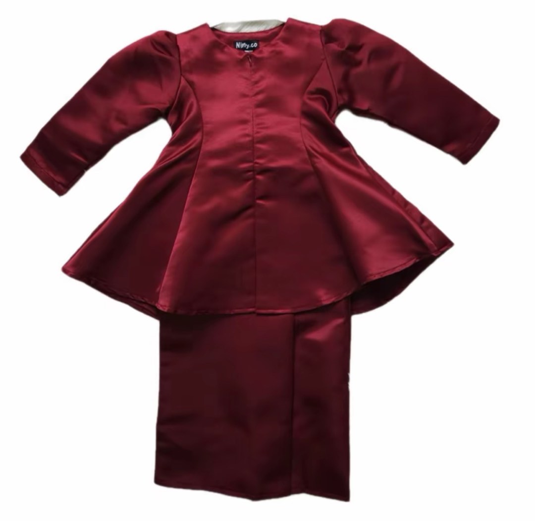 BAJU RAYA BUDAK (meroon), Babies & Kids, Babies & Kids Fashion on Carousell