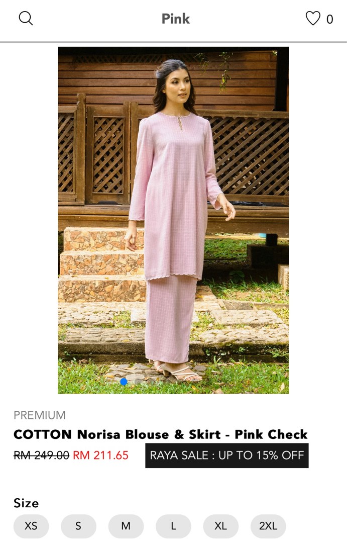 baju raya poplook pink, Women's Fashion, Muslimah Fashion, Baju Kurung ...