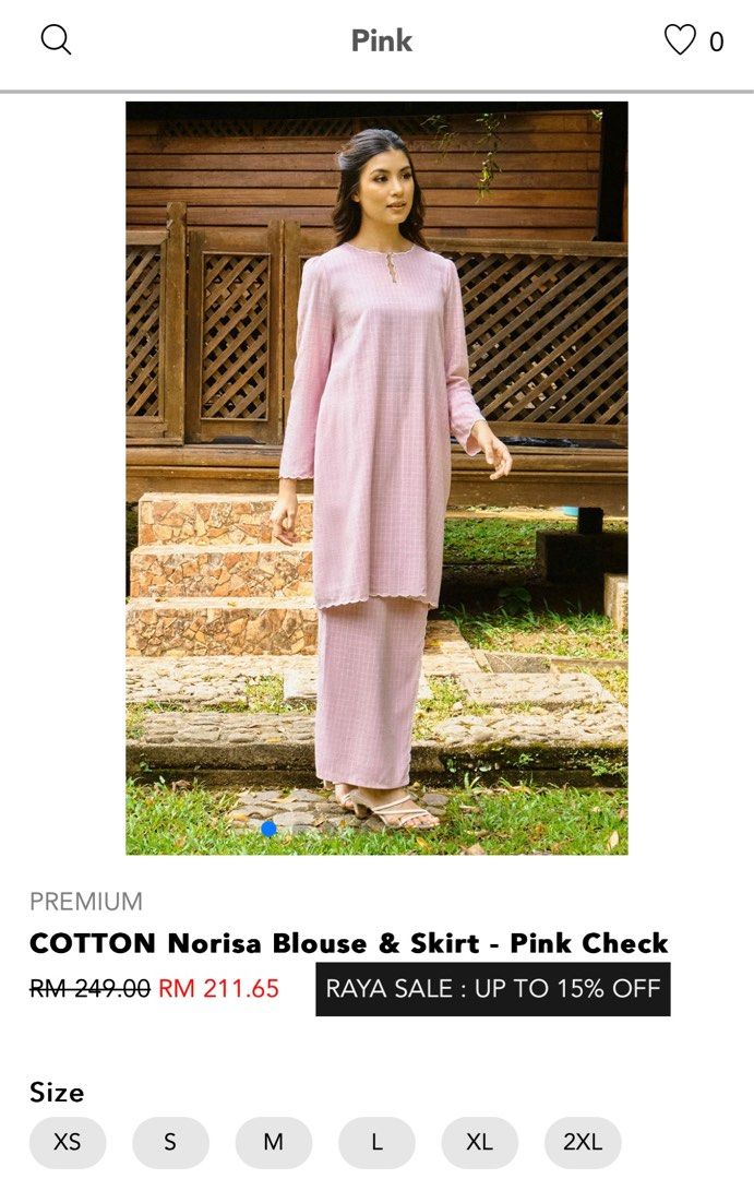 baju raya poplook pink, Women's Fashion, Muslimah Fashion, Baju Kurung ...