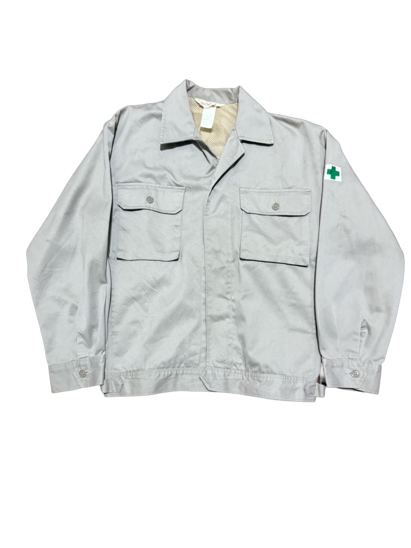 Beige Japanese Work Jacket, Men's Fashion, Coats, Jackets and Outerwear ...