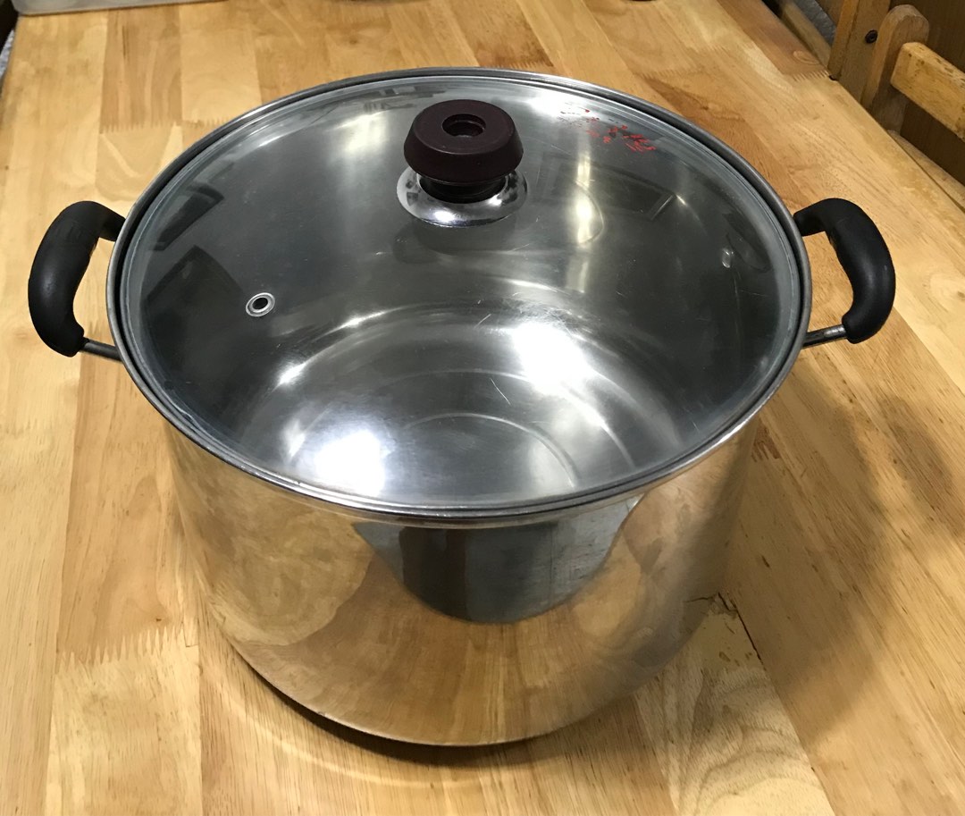 Big stainless Pot 30cm, Furniture & Home Living, Kitchenware ...
