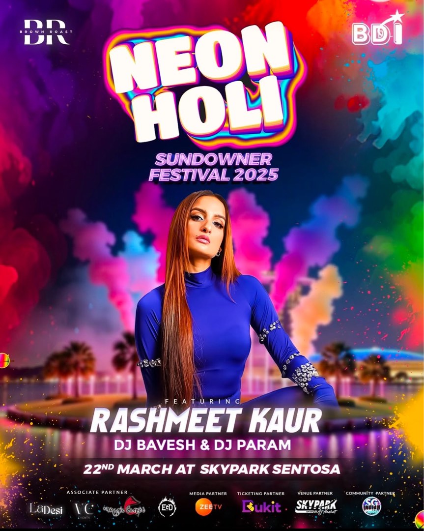 Brown Roast Neon Holi Sentosa General Tix, Tickets & Vouchers, Event ...