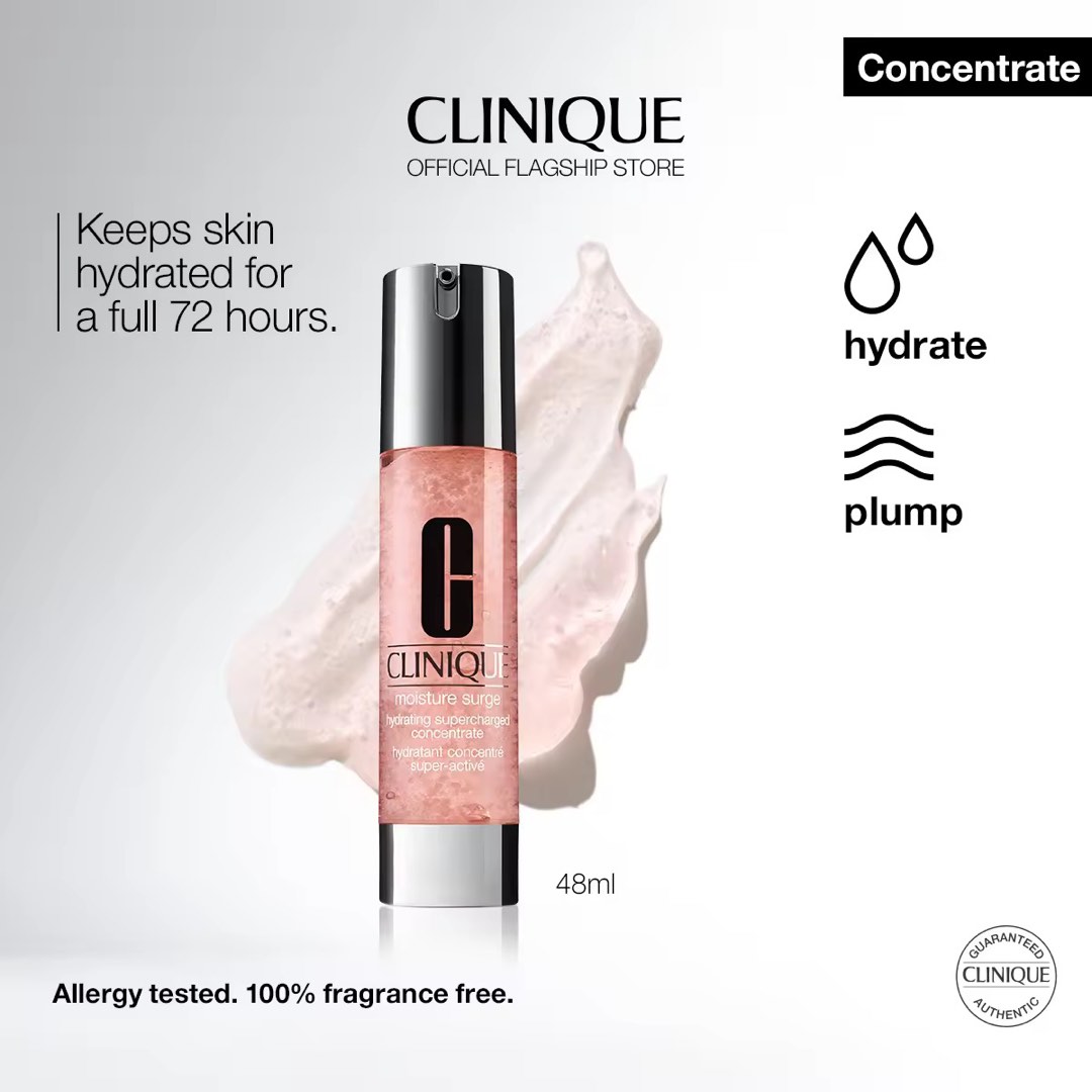 Clinique moisture surge hydrating supercharged concentrate 48ml, Beauty & Personal Care, Face ...