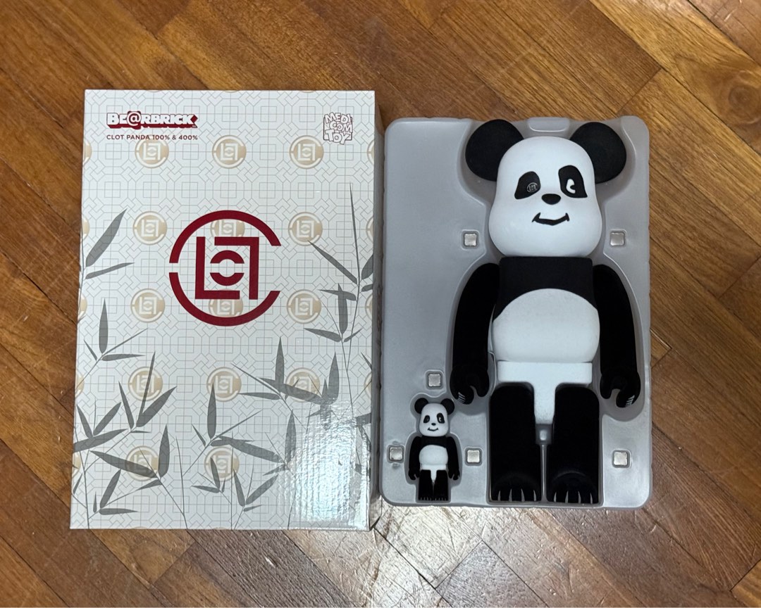 Clot X panda Bearbrick 400% + 100%, Hobbies & Toys, Toys & Games on ...