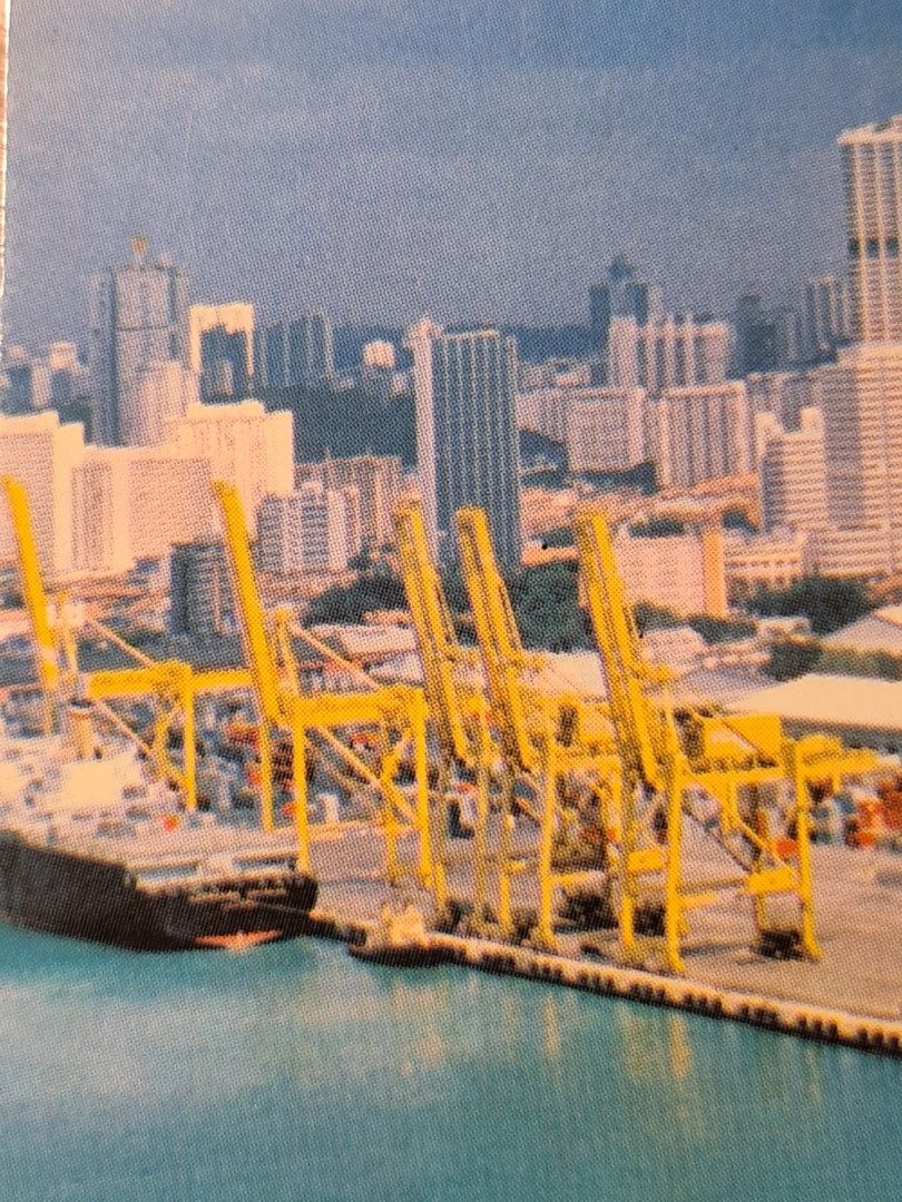 Container Port Terminal POSTCARD SINGAPORE Cancelled 1980 Official ...
