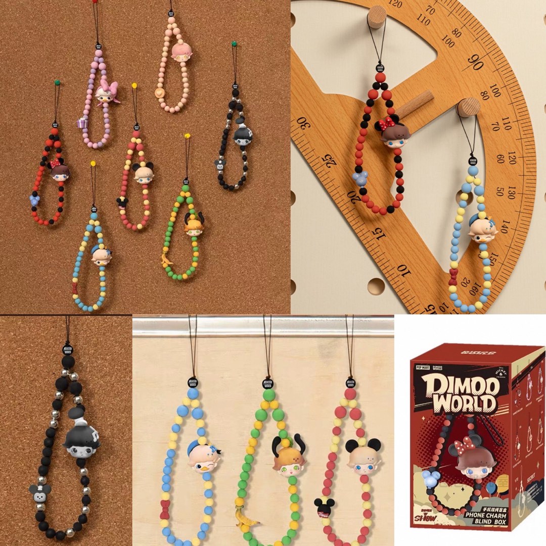 DIMOO WORLD X DISNEY PHONE CHARM KEYCHAIN ACESSORIES SERIES POPMART ...