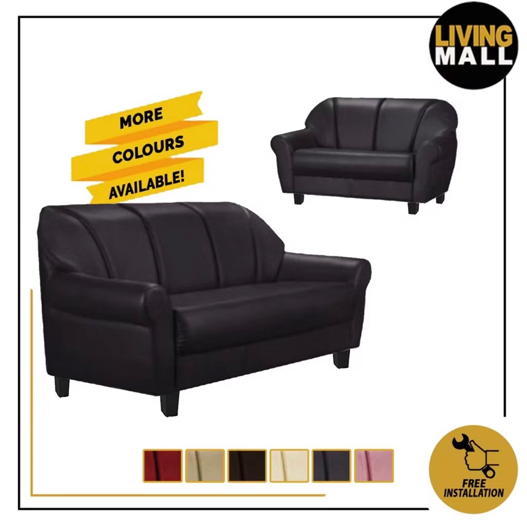 [FREE INSTALLATION] Elegant Two-Piece Sofa Set | Comfortable Compact ...