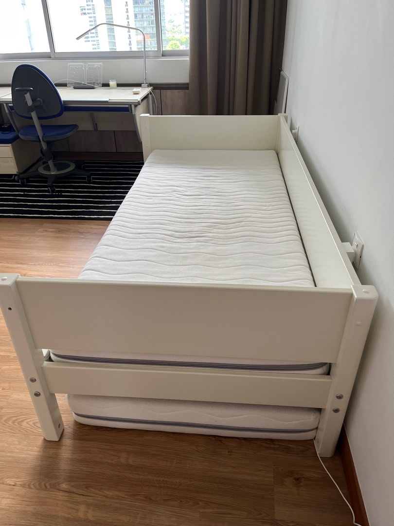 European single bed frame + mattress, Furniture & Home Living ...