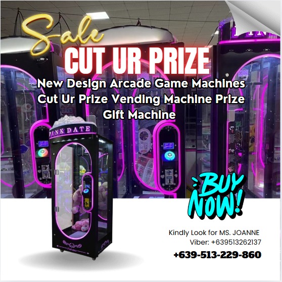 FOR SALE New Design Arcade Game Machines Cut Ur Prize Vending Machine ...