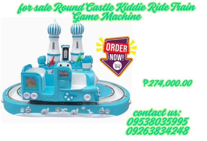 for sale Round Castle Kiddie Ride Train Game Machine, Commercial ...