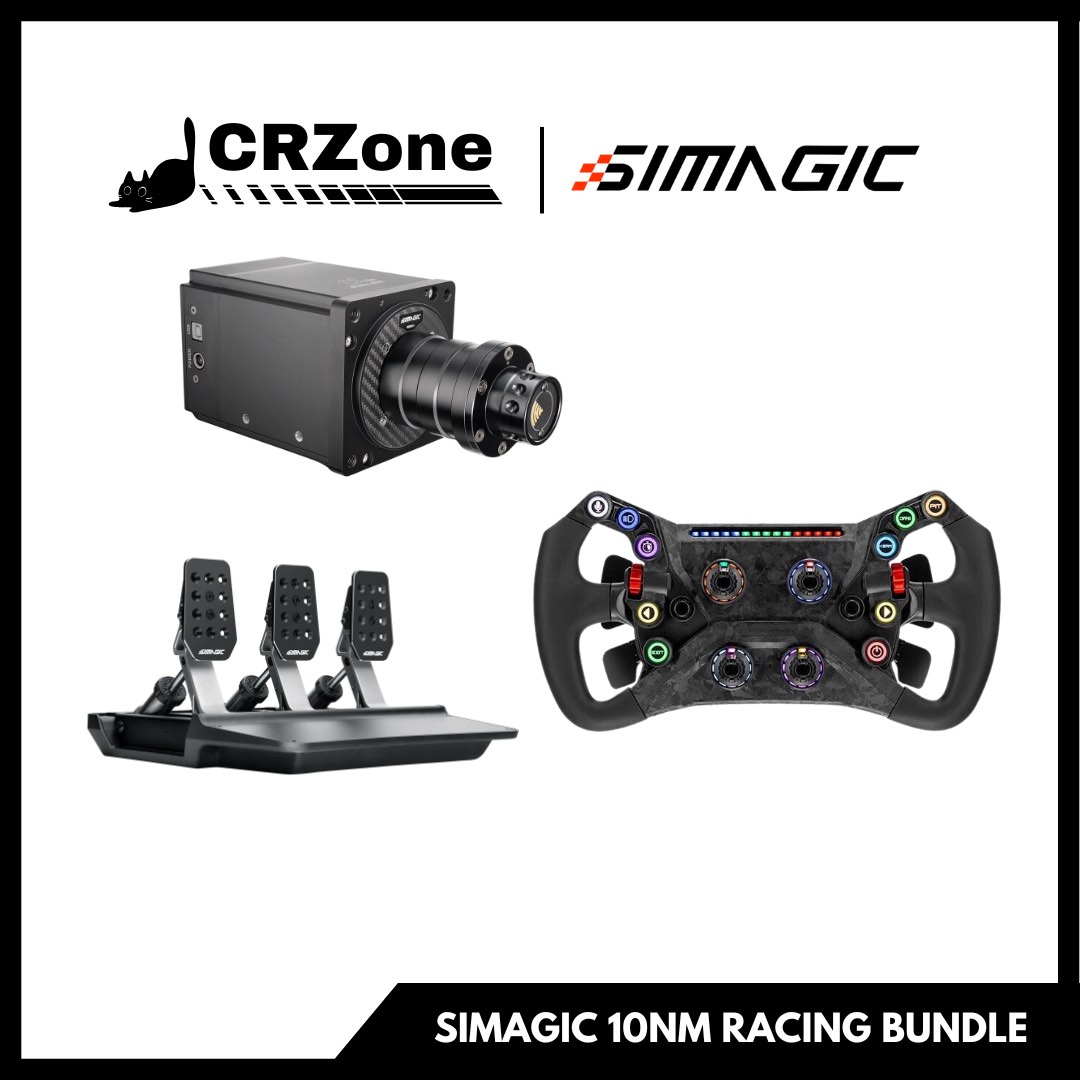 [FULL SET] SIMAGIC Sim Racing Bundle All in One (Base + Wheels + Pedals ...