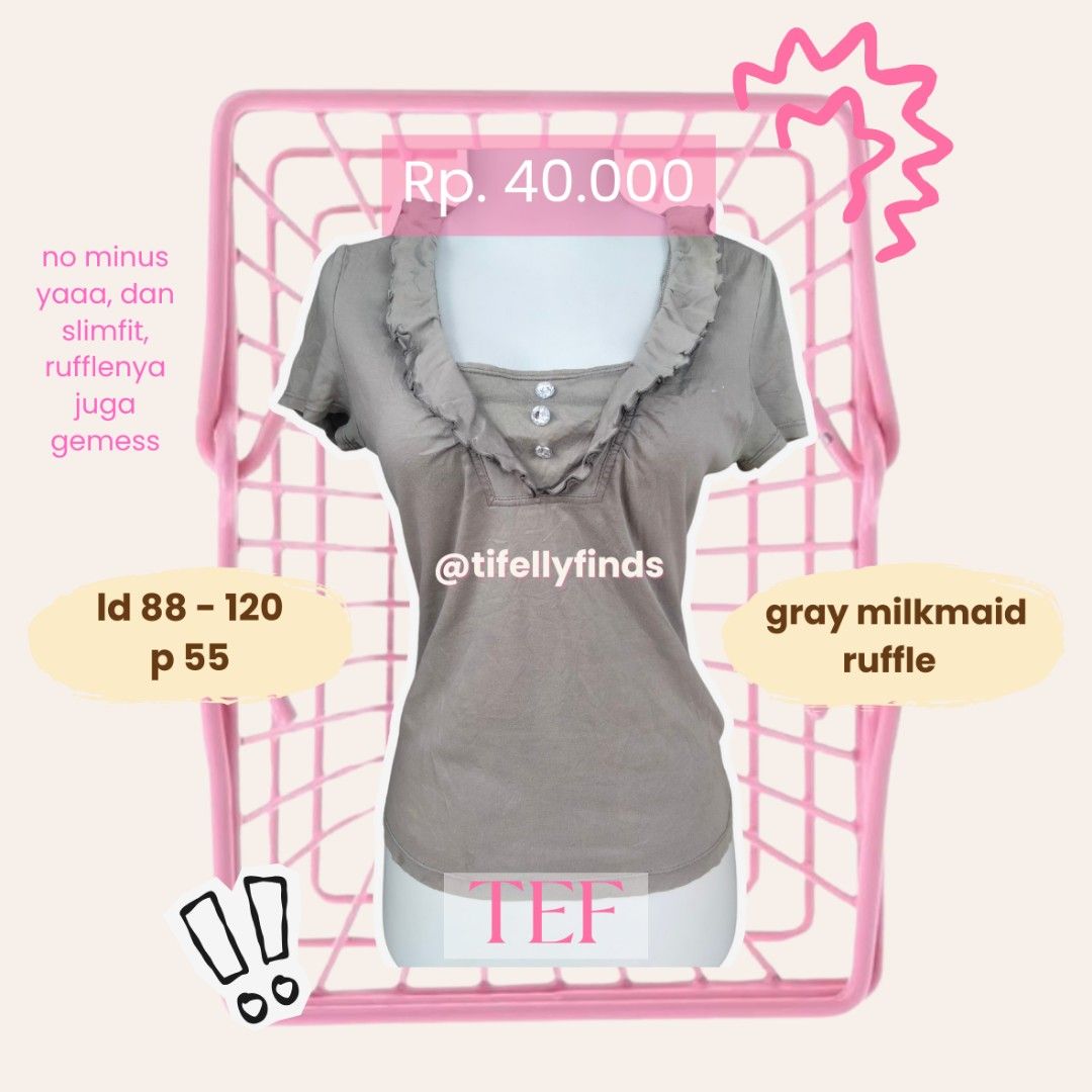 gray coquette milkmaid top gothic layered ruffle goth fairy core cute ...