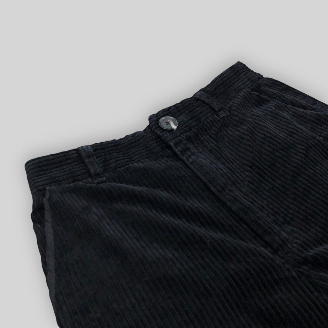 GU by UNIQLO Women's Corduroy Wide Leg Formal/Casual Pants in Black ...