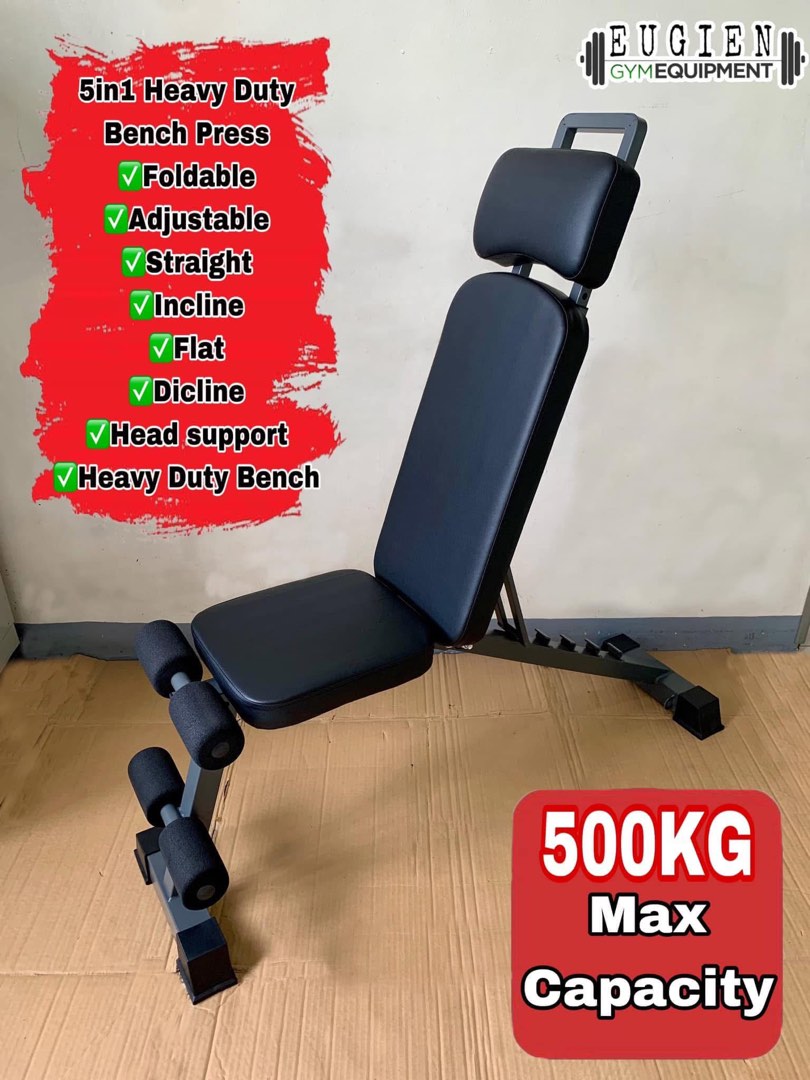 Heavy Duty Bench Press Foldable & adjustable, Sports Equipment ...
