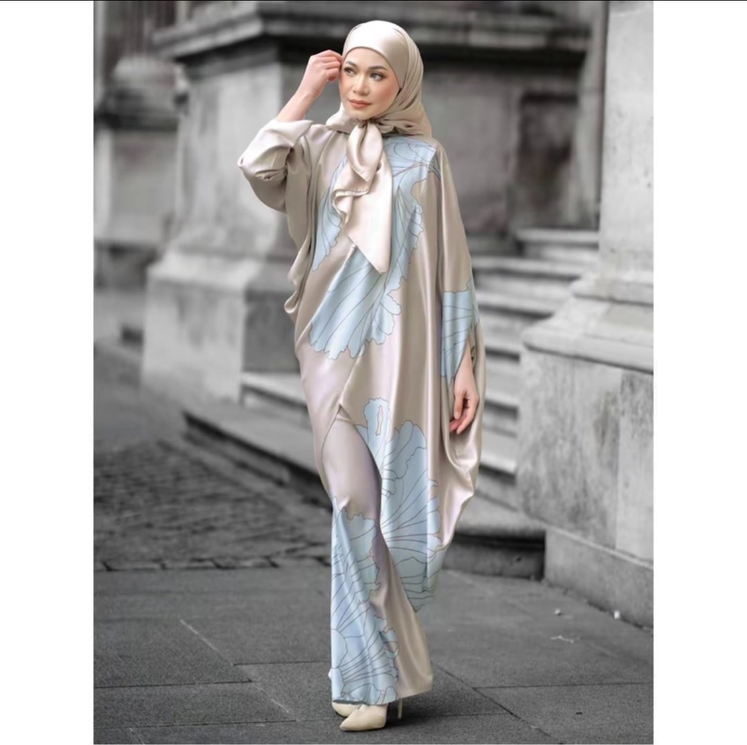 Helena Kaftan- Nude by Zefiks, Women's Fashion, Muslimah Fashion, Baju ...