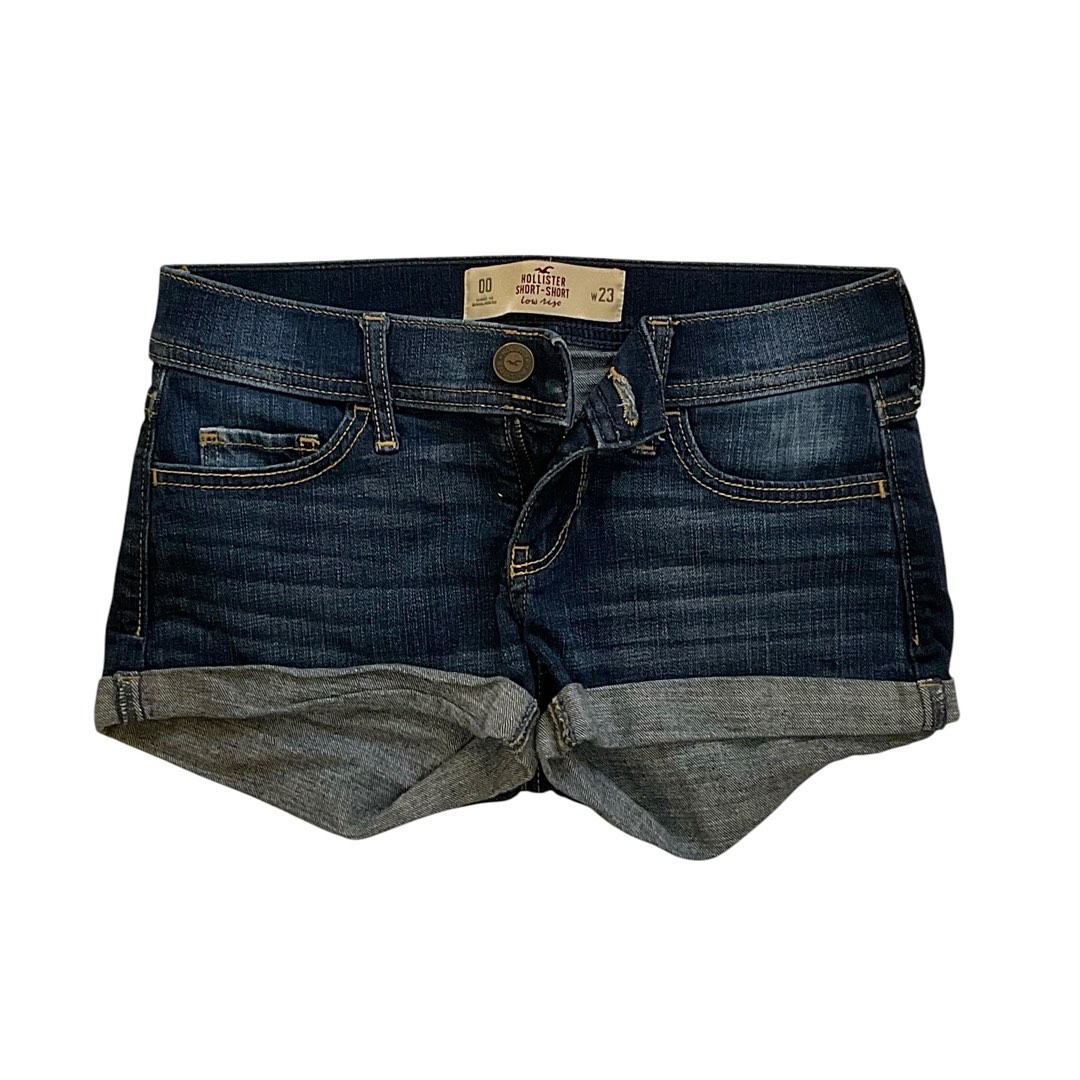 Hollister Blue Denim Short Shorts Low Rise, Women's Fashion, Bottoms ...