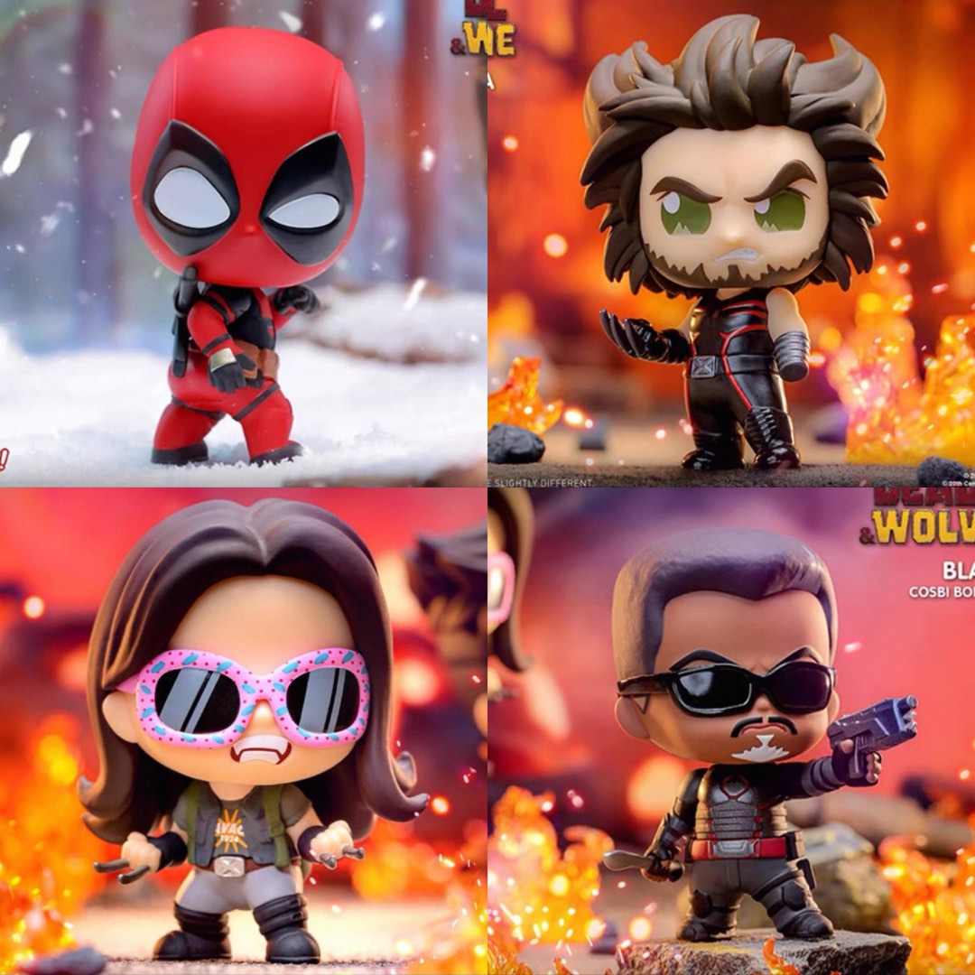 HOT TOYS COSBI DEADPOOL WOLVERINE BOBBLE- HEAD SERIES / FULL SET ...