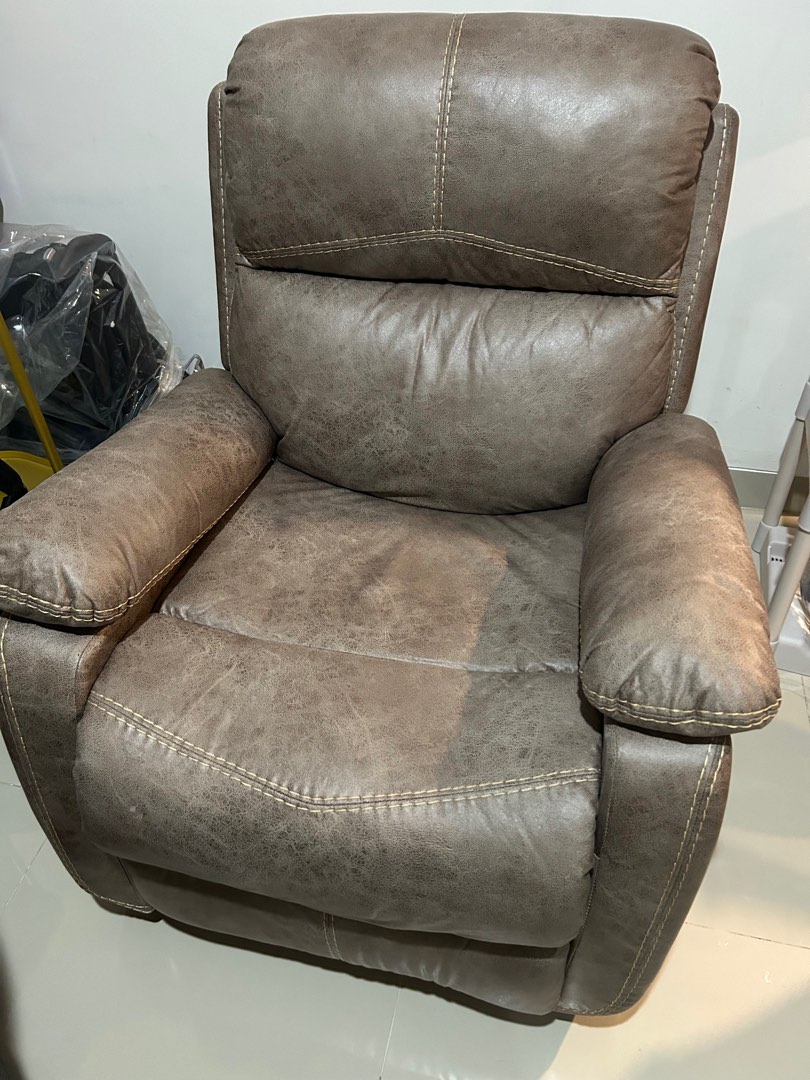 Informa Nathan Recliner Sofa Kulit Light Brown Garansi Funipro aktif ...