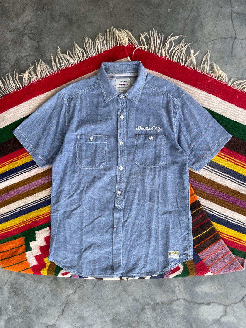 Japanese Chambray Embroidery Shirt by Smith's, Men's Fashion, Tops ...