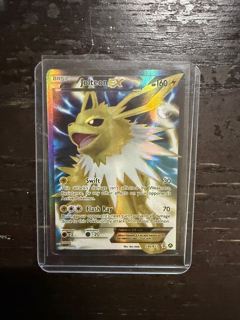 Jolteon Ex 28a/83 promo pokemon card, Hobbies & Toys, Toys & Games on Carousell