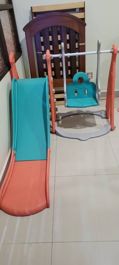 Kids slide and swing set, Babies & Kids, Infant Playtime on Carousell