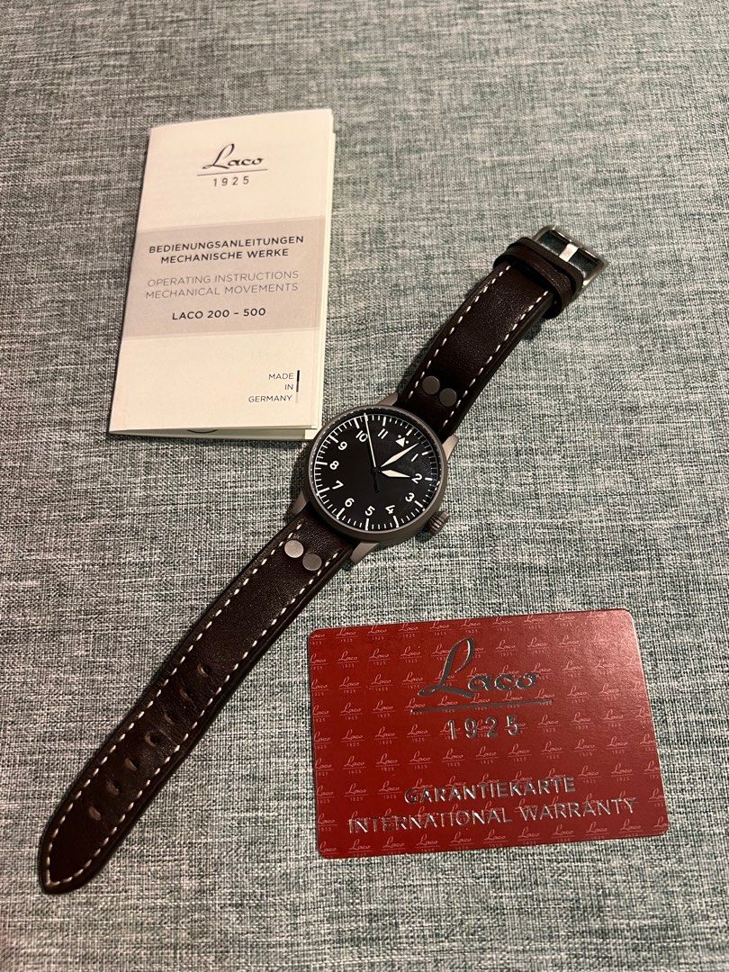 Laco Type A Pilot Watch Heidelberg AUTOMATIC SWISS MOVEMENT, Luxury ...