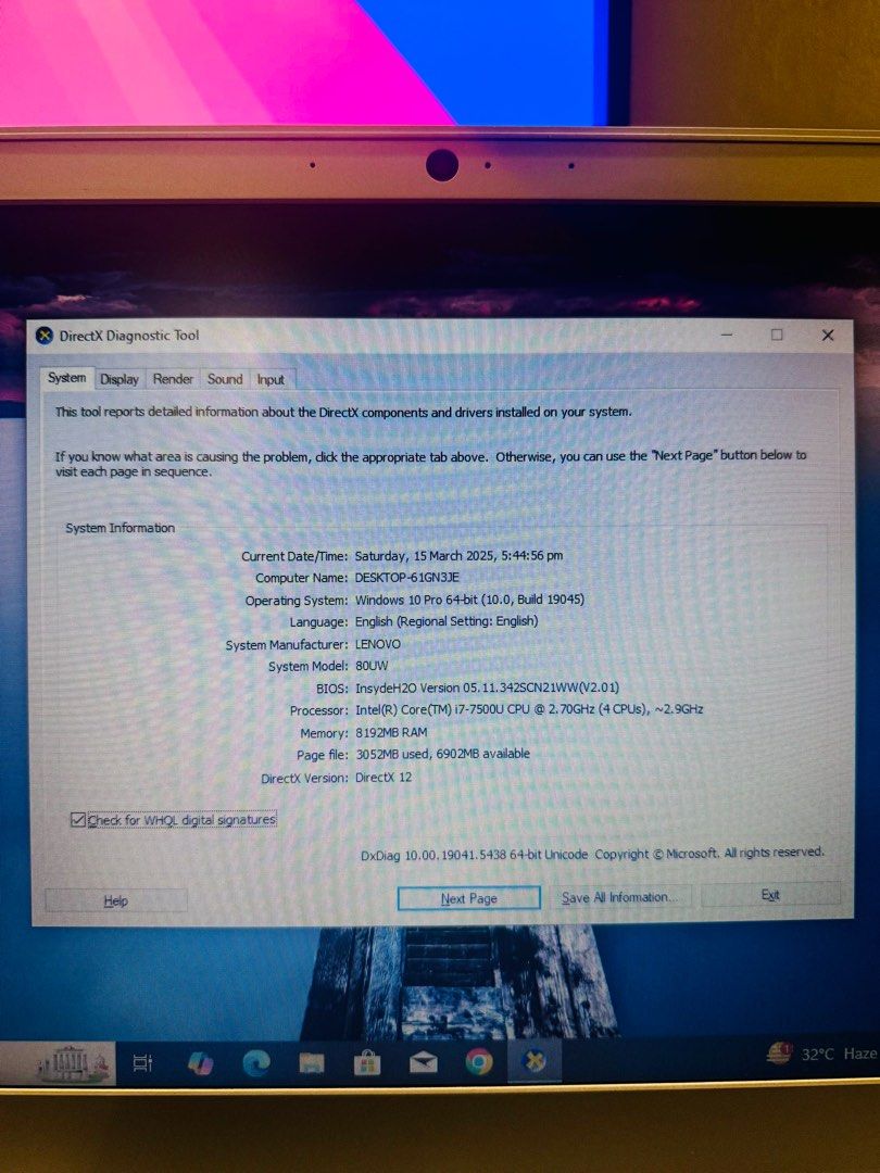 Lenovo Gaming Laptop i7 7th Gen 8GB Ram 256GB SSD 2GB AMD Radeon R5 ...