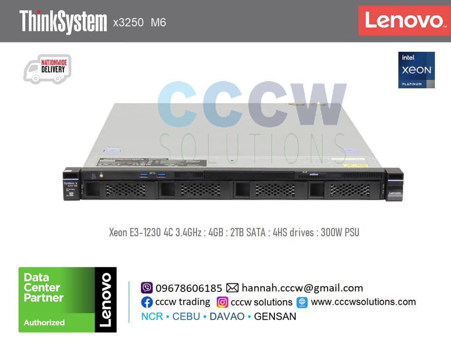Lenovo System x3250 M6 (Intel Xeon E3-1200 v5, Core i3, Pentium/Celeron ...
