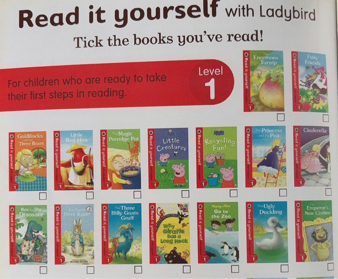 Level 1 - Ladybird "Read It Yourself" Series - Set of 16 Books, Hobbies & Toys, Books ...