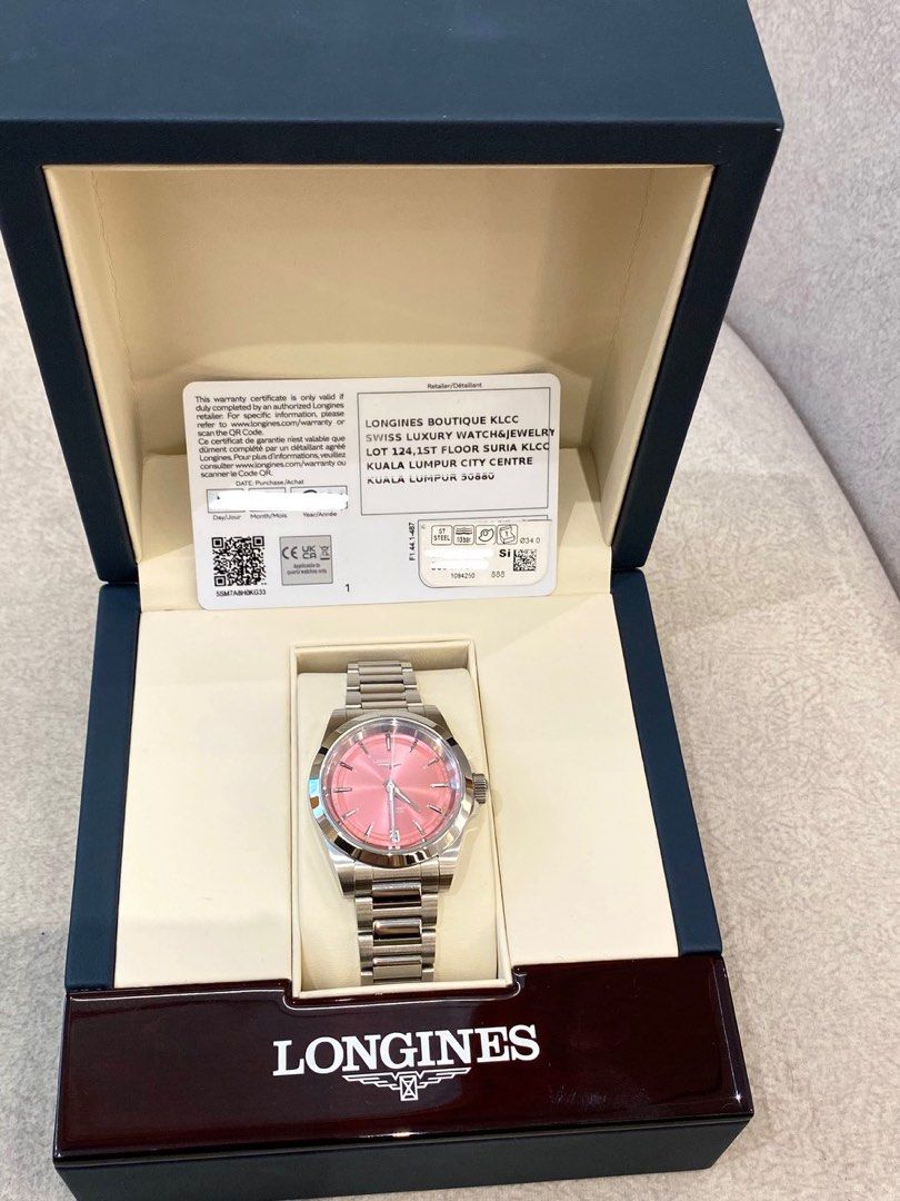 LONGINES CONQUEST PINK, Luxury, Watches on Carousell