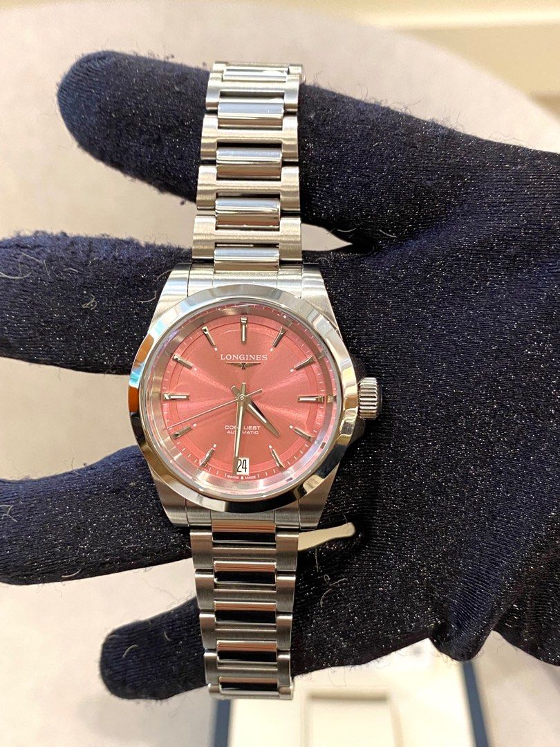 LONGINES CONQUEST PINK, Luxury, Watches on Carousell