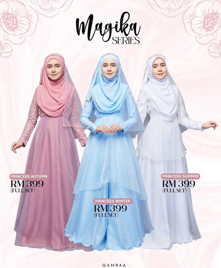 MAGIKA SERIES BRIDAL QAMRAA, Women's Fashion, Muslimah Fashion, Baju ...