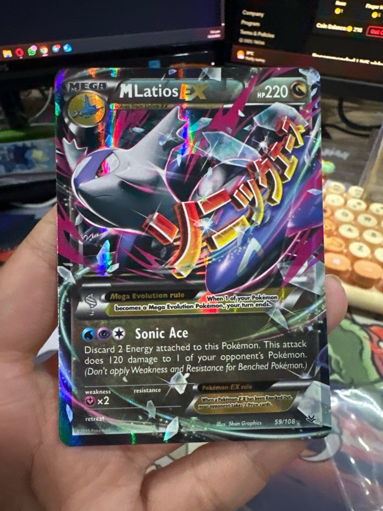 Mega Latios EX #59 from Pokemon Roaring Skies, Hobbies & Toys, Toys ...